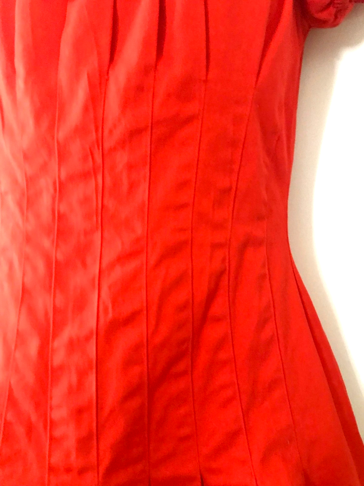 Finders Keepers Red Cotton Dress Size 6 Back Feature Silver Zip | eBay ...