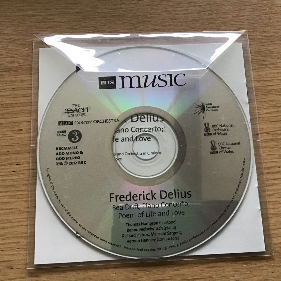 Delius Sea Drift Plus Piano Concerto and Poem of Life and Love BBC ...