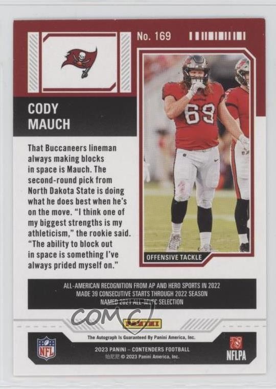 2023 Panini Contenders Divisional Ticket /99 Cody Mauch #169 Rookie ...