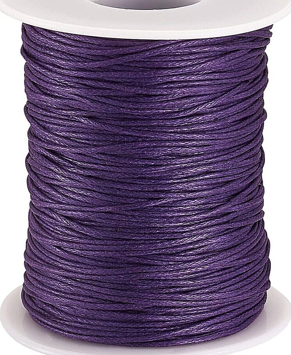 2mm Waxed Cotton Cord Jewelry Beading Macrame Knotting String Cording ...