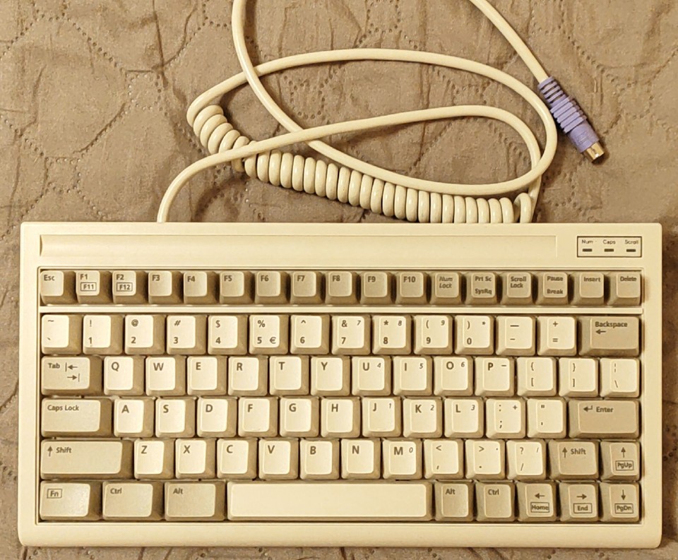 TWO Vintage BTC Compact Keyboard 5100C PS2 PS/2 Win95 XT AT | eBay