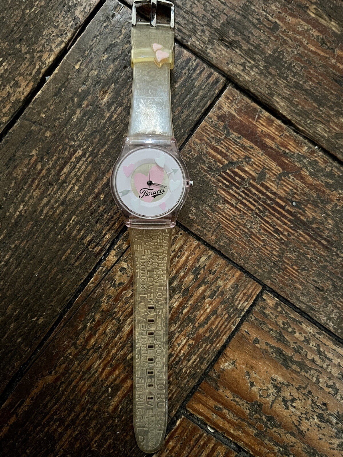 Rare Vintage 90’s Fiorucci pink logo jelly watch - Gem