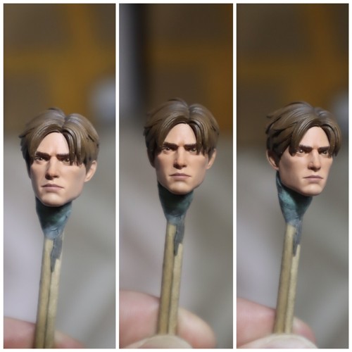 1/12 Handmade Painted Normal Spider-man Peter Parker Head Carved Sculpt ...