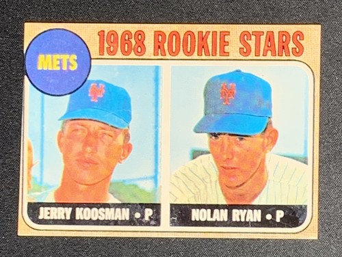TOPPS 1968 #177 METS ROOKIE STARS NOLAN RYAN & JERRY KOOSMAN REPRINT NM ...