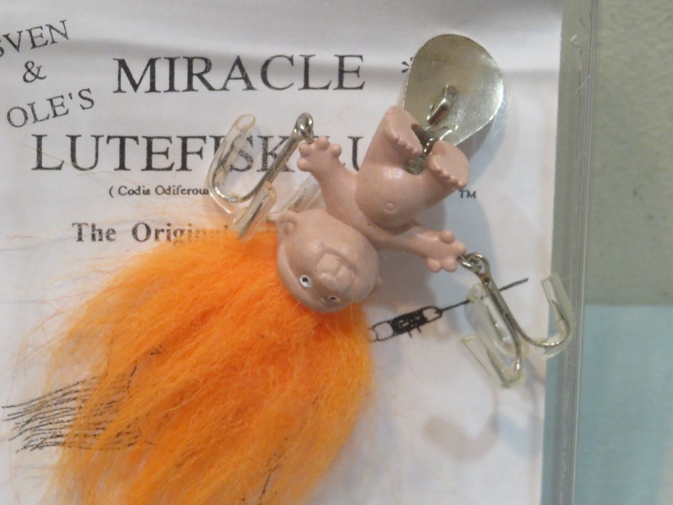 NIP Rare Sven & Ole's Miracle Lutefisk Troll Doll Fishing Lure | eBay