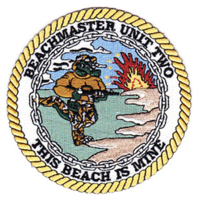 4" NAVY BEACHMASTER UNIT TWO THIS BEACH IS MINE EMBROIDERED PATCH | eBay