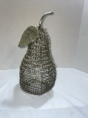 Chainmail Metal Pear Gothic Decor Display Medieval Art-9.5” Tall ...