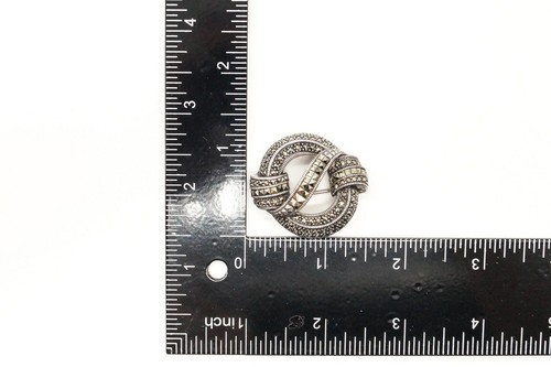 Large Vintage Judith Jack Marcasite Art Deco Sterling Silver Brooch Pin ...