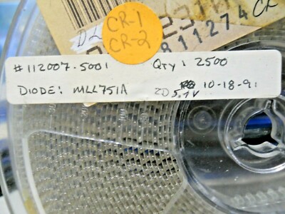 MLL751A (1N751A) 5.1 Volt 20 mA 250 mW Zener Diode (QTY APPX 2500 ea ...