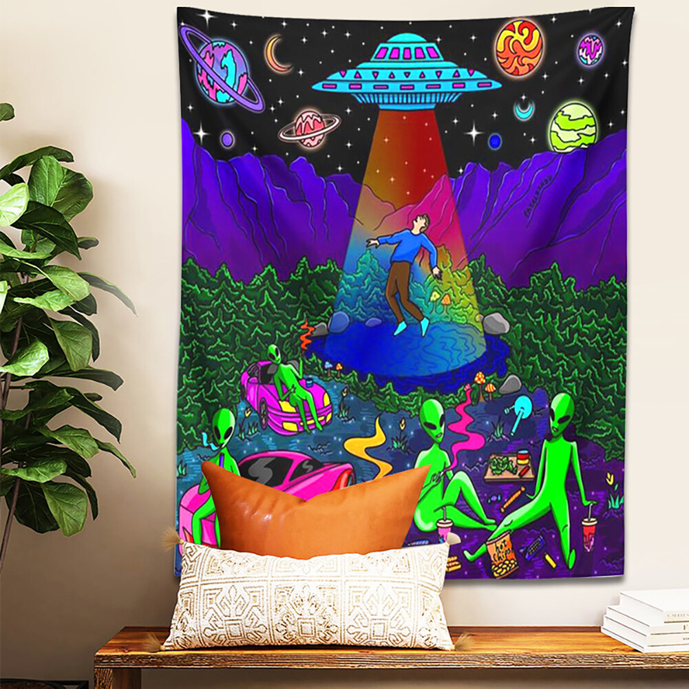 Alien Tapestry Wall Hanging Rugs Home Decorative Carpet for Bedroom ...
