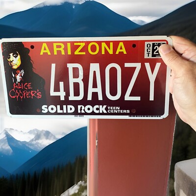 RARE, MINT, 2020 BASE ARIZONA "ALICE COOPER TEEN CENTERS" LICENSE PLATE ...