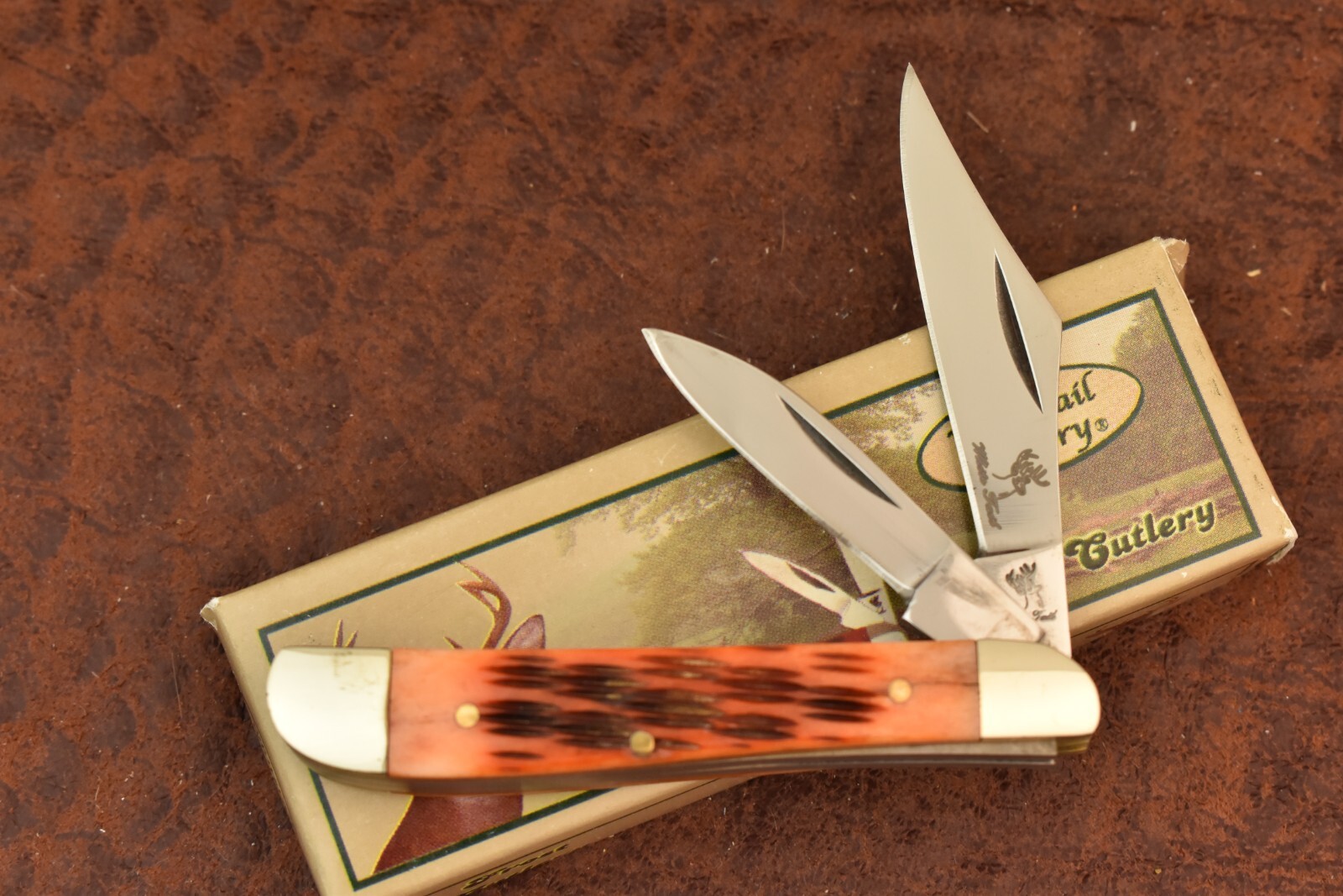 WHITETAIL CUTLERY by FROST RED BONE PEANUT KNIFE IN ORIGINAL BOX (13333 ...