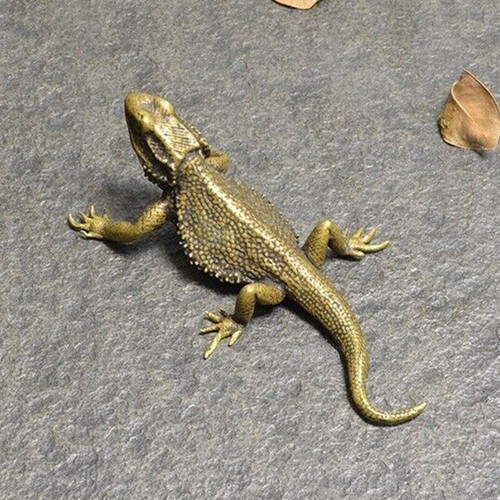 Brass Vintage Lizard Figurine Statue Animal Figurines Toys House ...