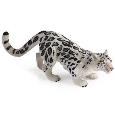 Snow Leopard Toy Action Figure Small Animal Figurine Doll Gift for Kids ...