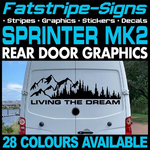 to fit MERCEDES SPRINTER ADVENTURE MOUNTAINS GRAPHICS STICKERS DECALS ...