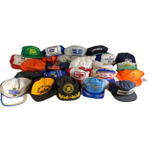 Lot Of 25 Vintage Trucker Hats 80s 90s Snapback Caps Hat Cap Collection ...