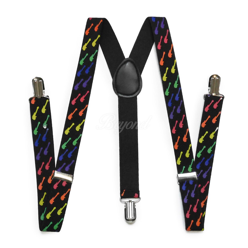100+ Colors Mens Womens Clip-on Suspenders Elastic Y-Shape Adjustable ...