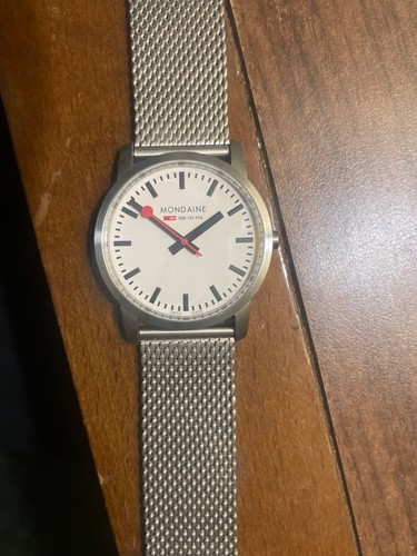 Mondaine Simply Elegant Steel White Dial Quartz Unisex Watch A400.30351 ...