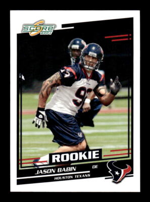 2004 Score Jason Babin #395 RC | eBay