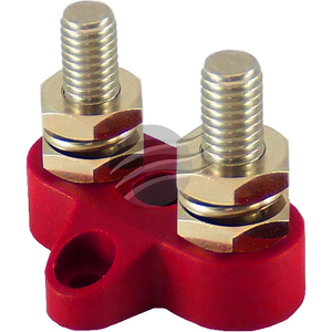 Dual Stud Distribution positive Terminal Red Battery Post 8mm Stainless ...