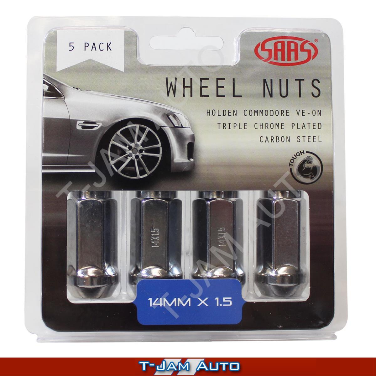 SAAS Wheel Nuts Flat 14x1.4 Chr 45mm 2x5PK for Lexus LS460 LS460L 2007 ...