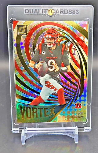 JOE BURROW RAINBOW HOLO FOIL INSERT CARD WITH CASE NFL CINCINNATI ...