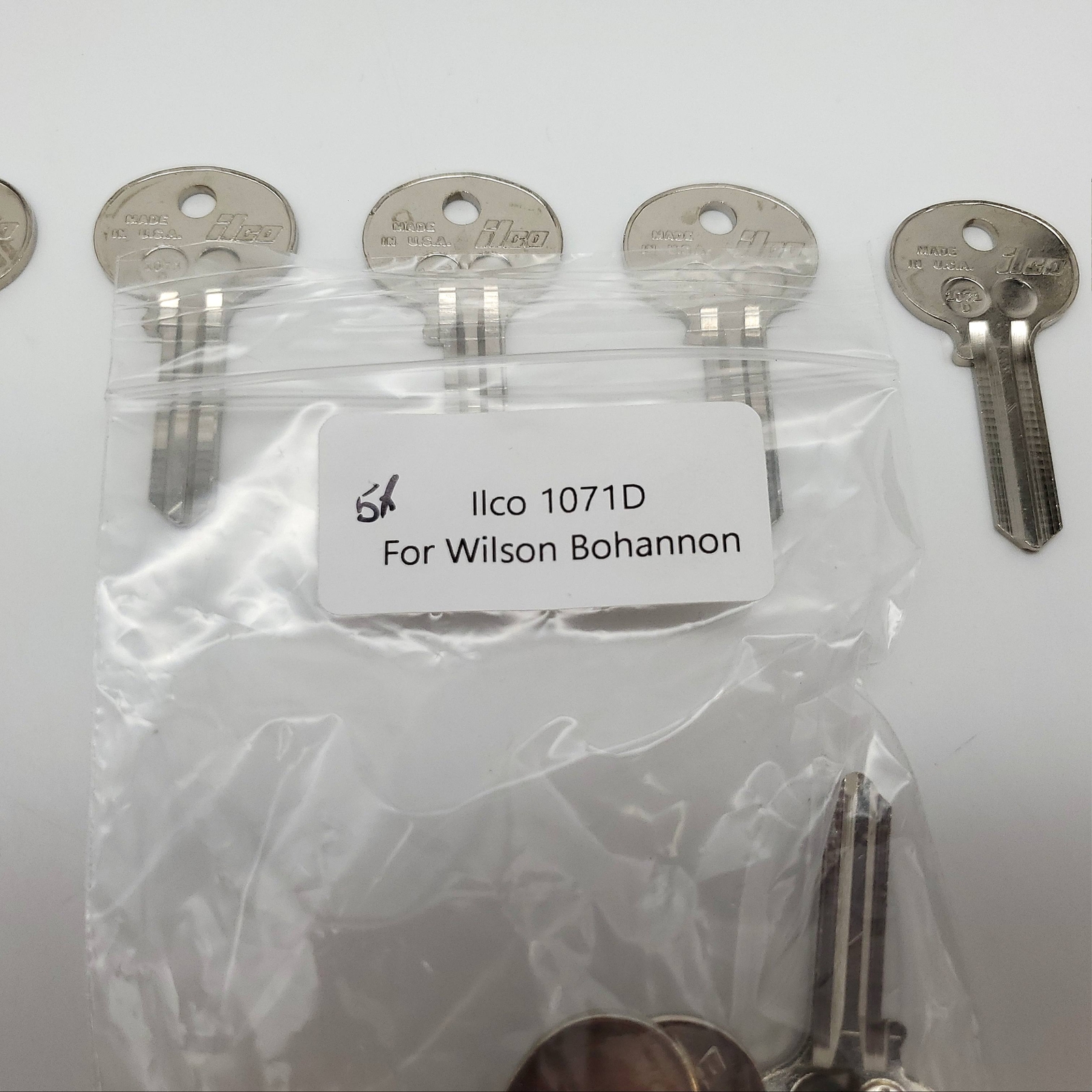 10x Ilco 1071D / 21B Padlock Key Blanks fits Some Wilson Bohannan Locks ...