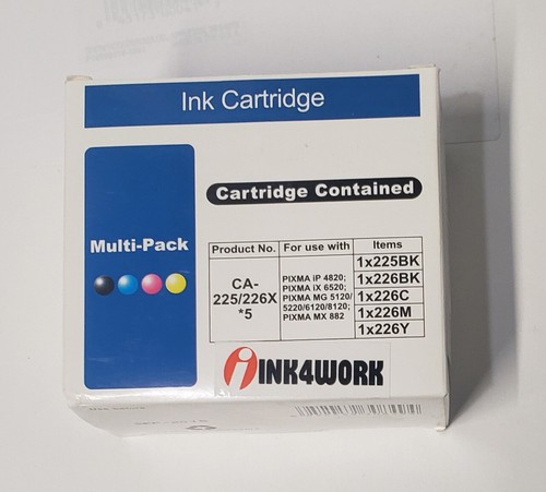 Ink4Work Multi Pack Ink Cartridge CA-225/226X *5 New Sealed Exp Sept 2015 | eBay