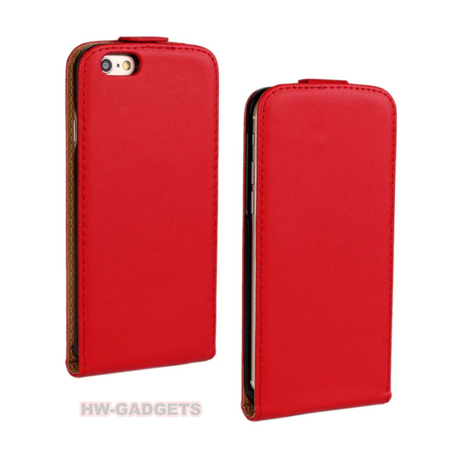 Genuine Real Leather Ultra Slim Flip Case Cover for Apple iPhone Models ...