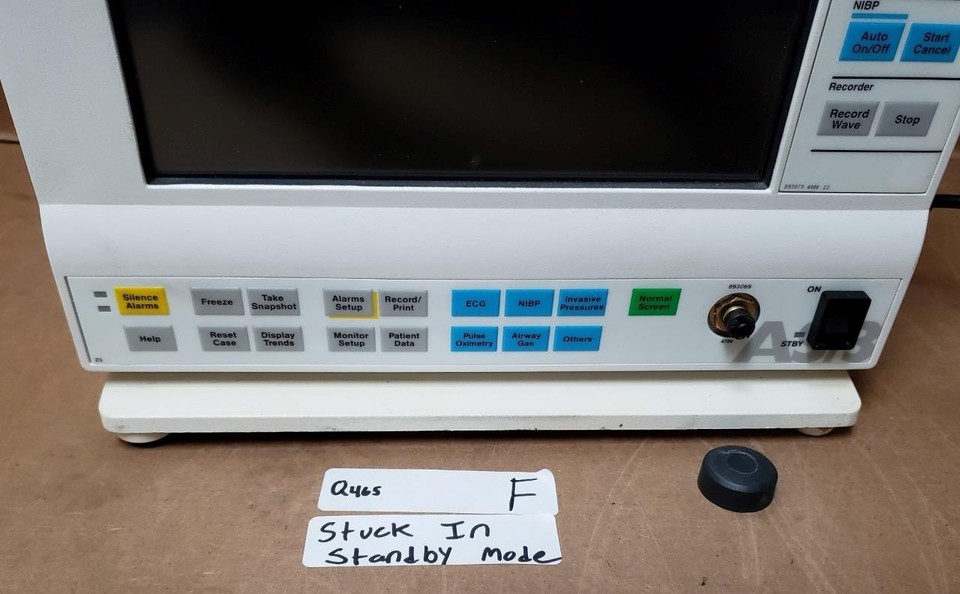 GE DATEX OHMEDA AS/3 COMPACT ANESTHESIA PATIENT MONITOR ! Q465 F | eBay