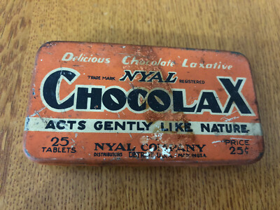 Nyal Chocolax 1920-30s Quack Medicine Laxative Tin Detroit USA | eBay