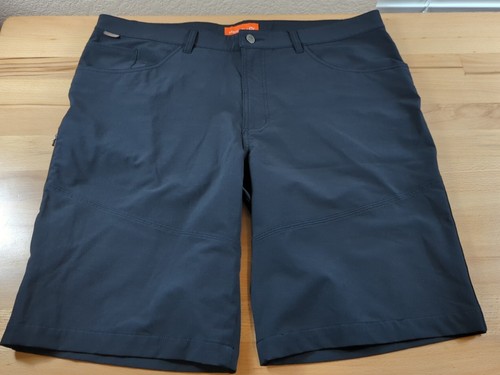 Merrell Mens Hiking Shorts Black Size 38 Actual 40 Flat Front Camping ...