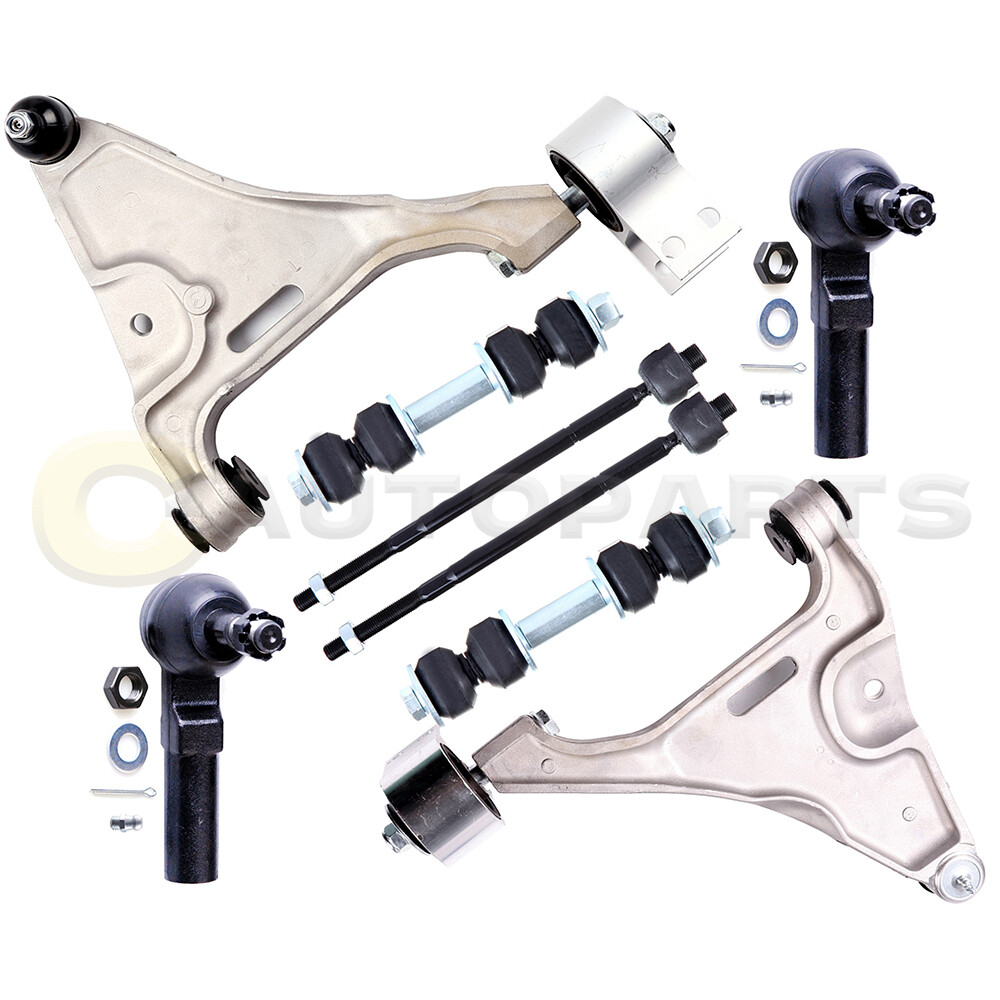 8 Front Lower Control Arms Tie Rod Ends For 2006-2011 Buick Lucerne ...