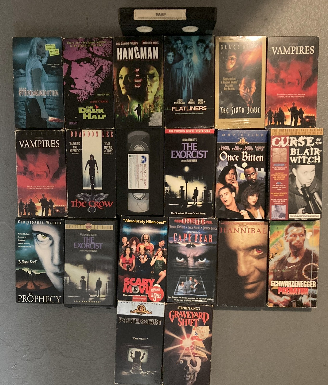 Horror Thriller VHS Lot OF 20-EXCORCIST-VAMPIRES-BLAIR WITCH ...
