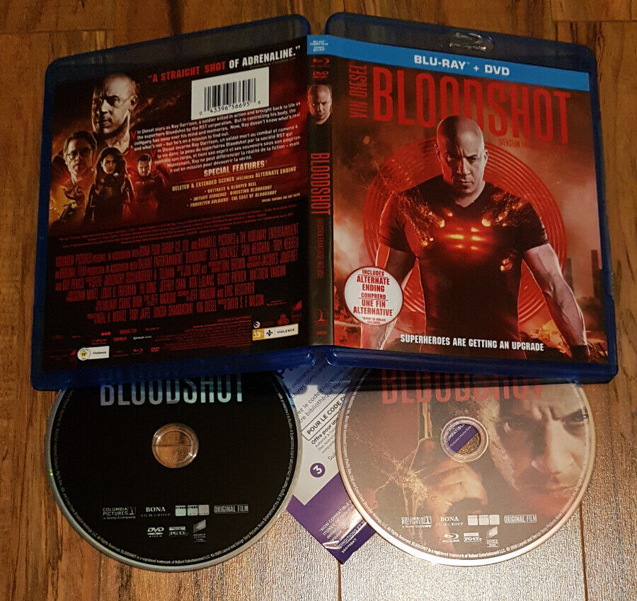 /3998 Bloodshot (2020, Vin Diesel) Blu-ray & DVD Combo *No Digital Copy ...