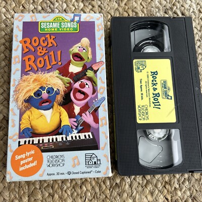 Sesame Street Songs Rock & Roll VHS 1990 Classic Kids Music Cartoon ...