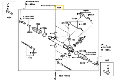 Steering Gear 44200-0K020 LHD Power Steering Rack for TOYOTA HILUX Vigo ...