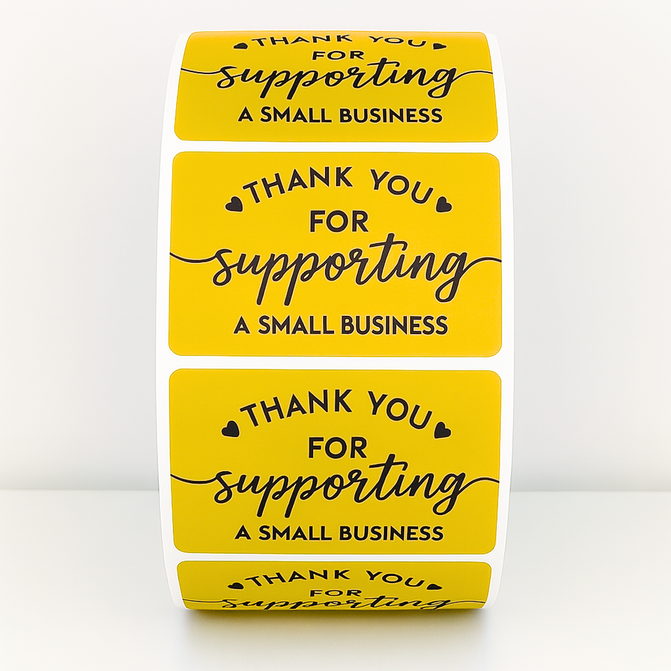 "Thank You For Supporting a Small Business" Stickers - Packaging Label ...