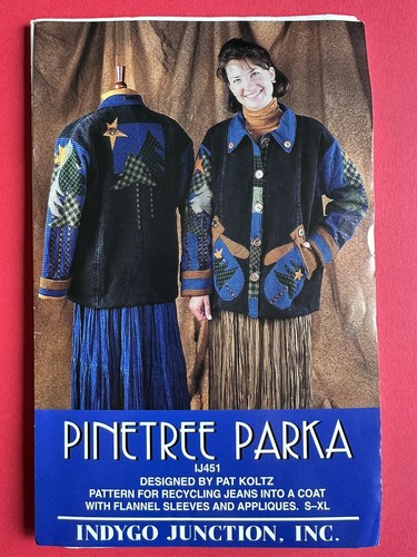 UNCUT Indygo Junction Pinetree Parka Jacket 451 S M L XL Sewing Pattern ...