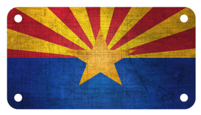 Arizona Flag Motorcycle ATV 4" x 7" License Plate Patriotic Metal ...