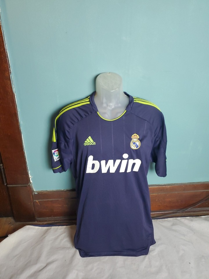 Adidas Real Madrid BWIN Soccer #8 Jersey LFP Blue Men's Size Large L ...