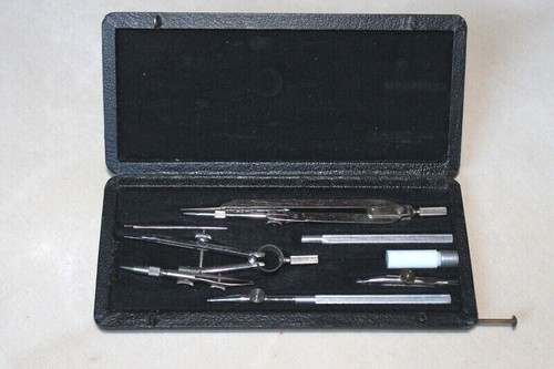 ANCIEN COFFRET DE COMPAS COMPLET COMPRENANT 7 ÉLÉMENTS | eBay