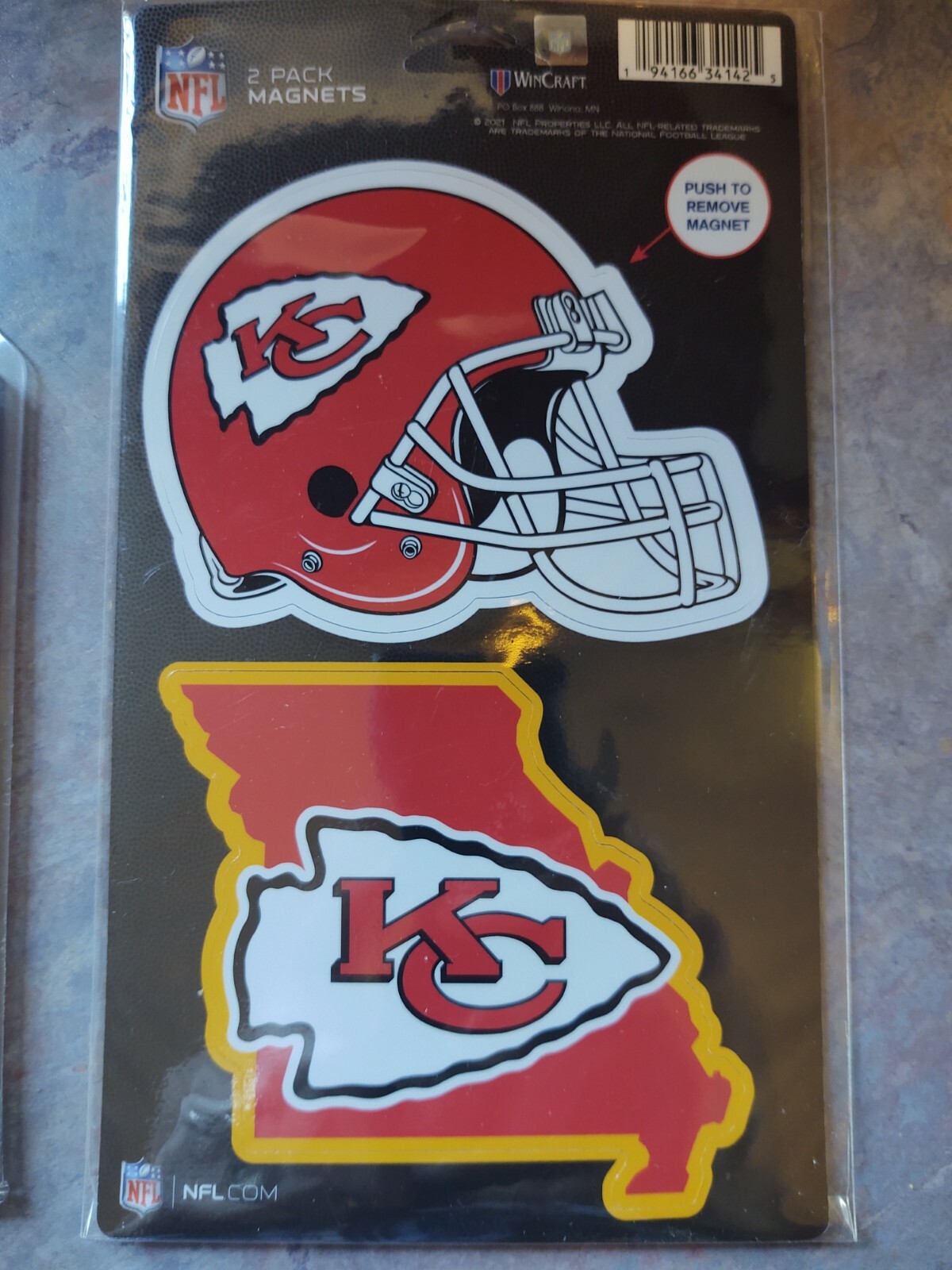 Kansas City Chiefs 5x9" Magnets ~ 2 packs Officially Licensed - Free ...
