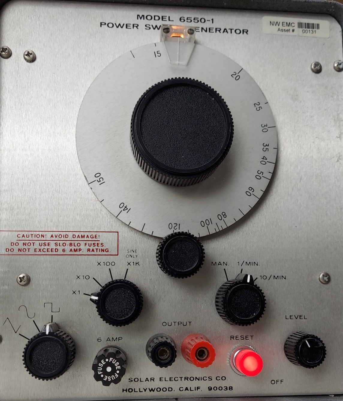 Solar-Electronics Company 6550-1 Power Sweep Generator | eBay