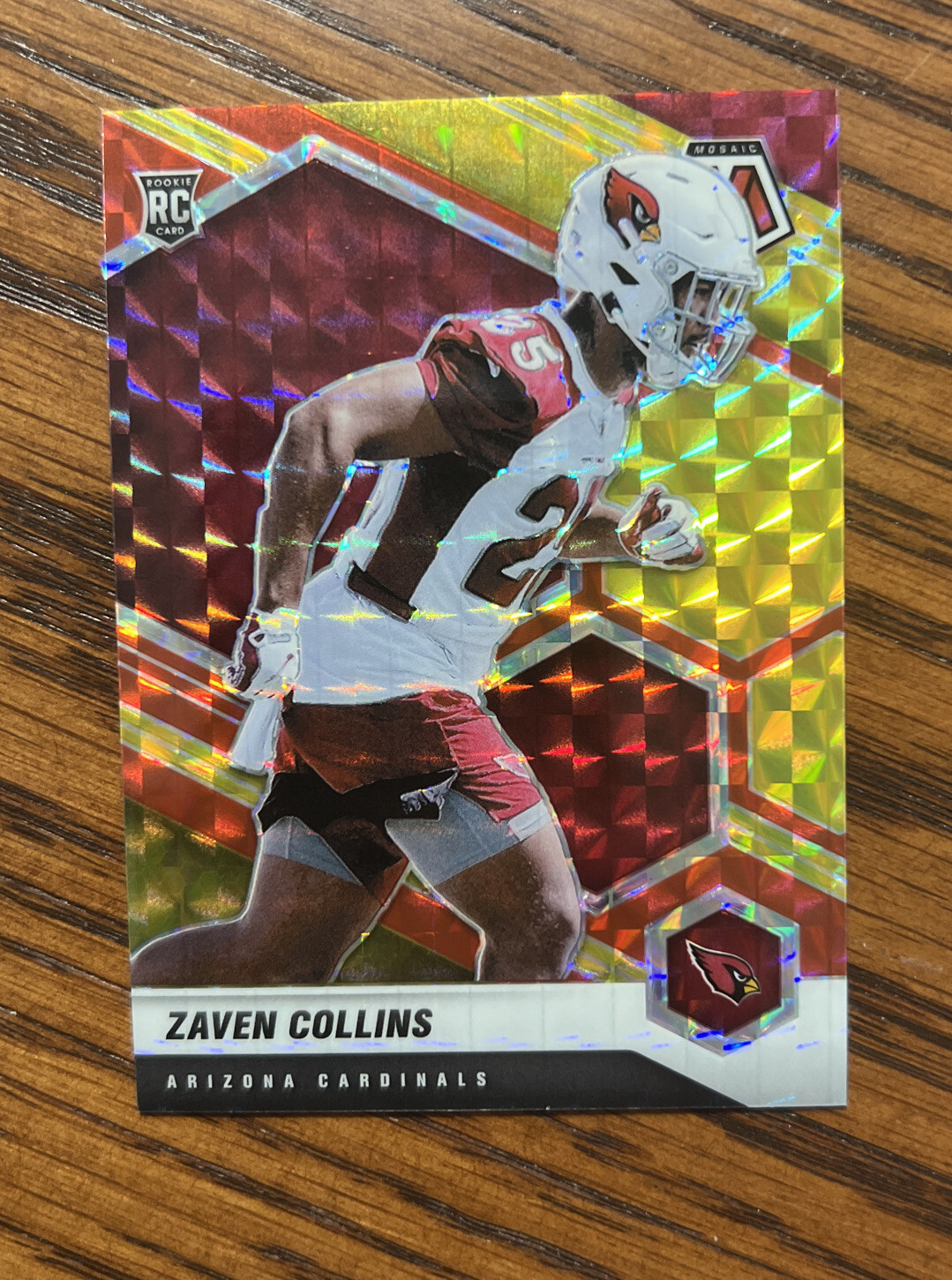 2021 Panini Mosaic Zaven Collins Choice Red/Yellow Fusion Prizm RC /80 ...