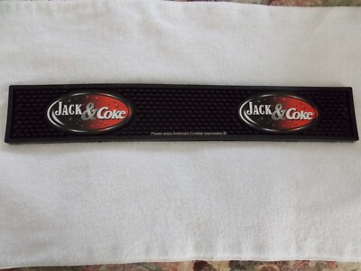 Jack & Coke Jack Daniels Rubber Bar Mat 21" x 3 1/2" | eBay