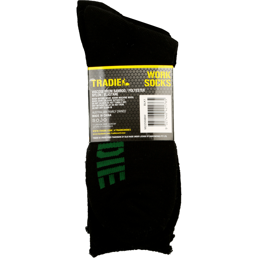 TRADIE Work Boot Socks. Bamboo Comfort. 2 PACK Redback Oliver ...