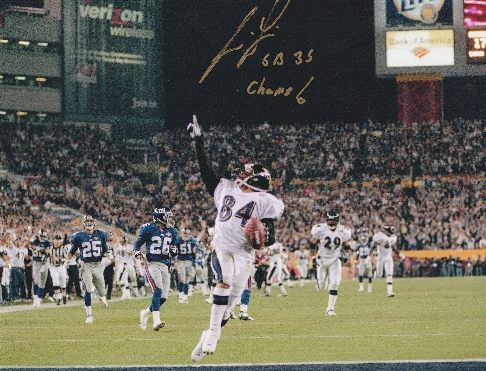 JERMAINE LEWIS BALTIMORE RAVENS SB 35 CHAMPS ACTION SIGNED 8x10 | eBay
