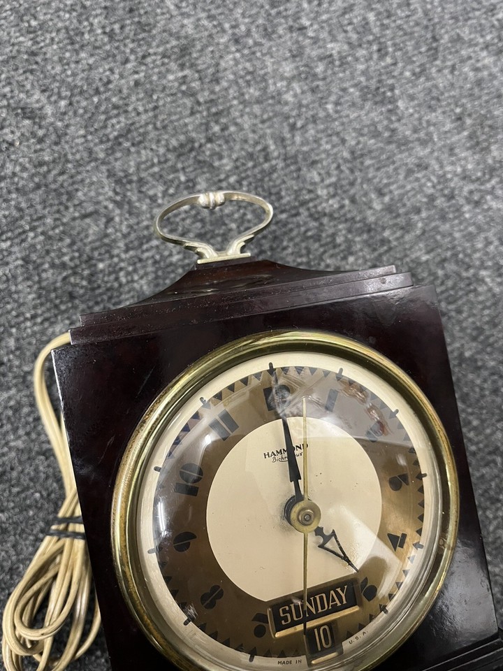 VINTAGE Hammond Bichronous Electric Calendar Clock Type No. BK-1 - As ...