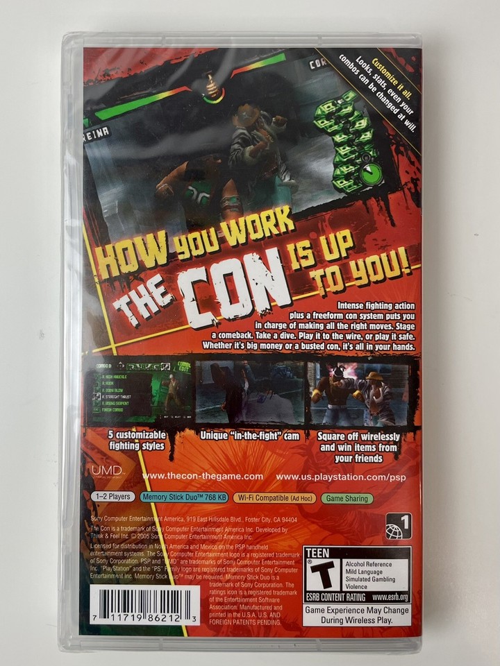 The Con Fighting Video Game Sony PSP Playstation Portable Brand New ...